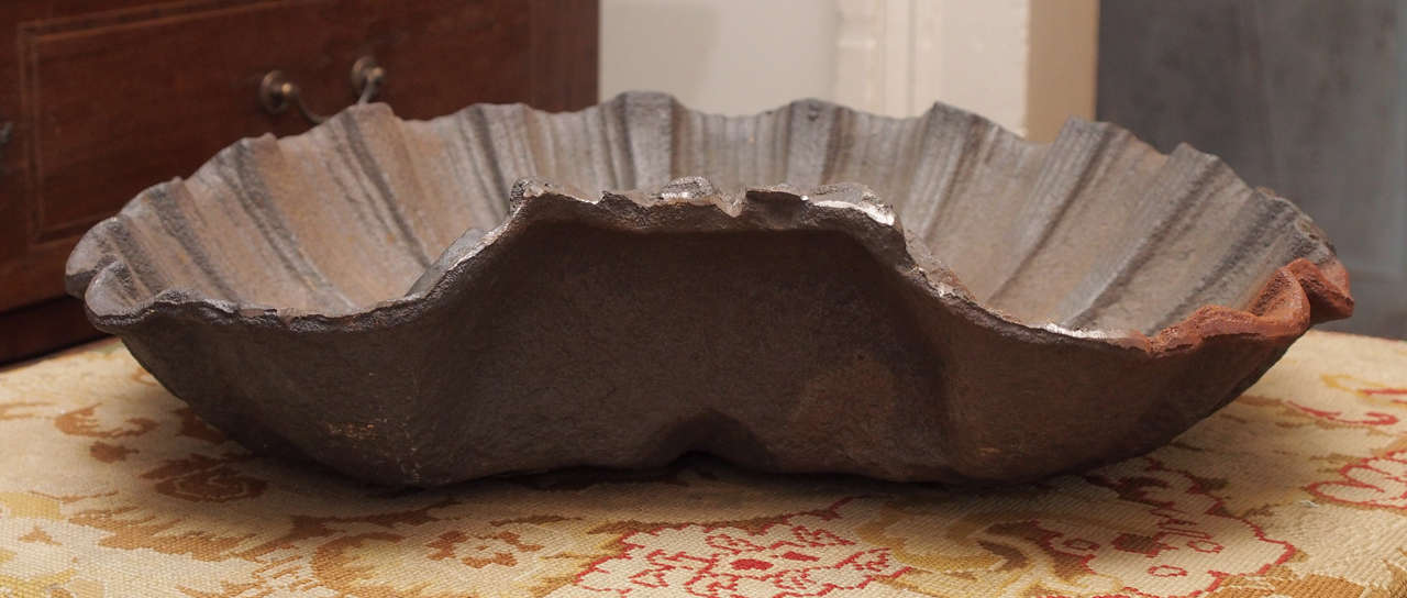 Iron Scallop Shell Basin For Sale at 1stDibs
