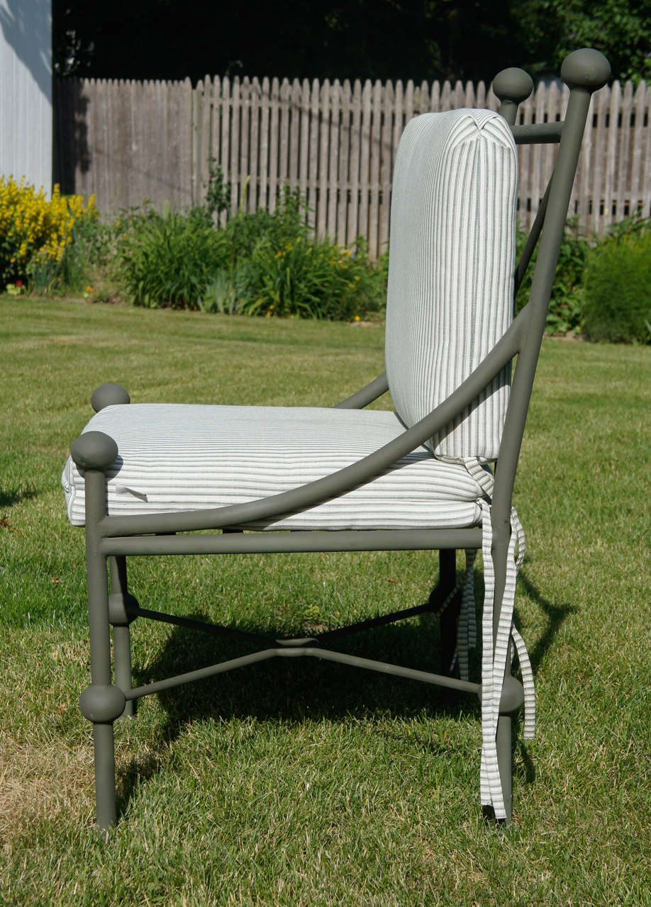 A Large Vintage 10 Peice Set of Wrought and Cast Iron Patio Furntiure ...