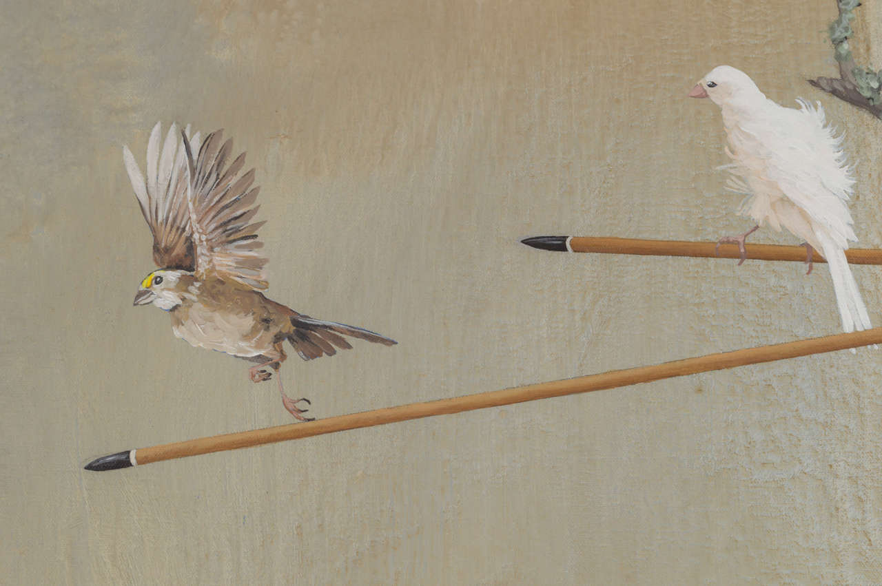 Huge Original Painting "Birds Of A Feather" Bill Samios at 1stDibs