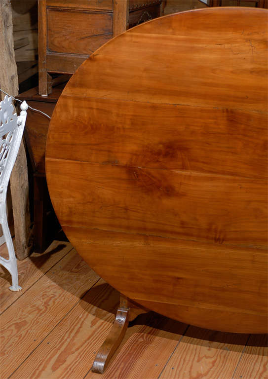 19th Century French Collapsible Oval Wine Tasting Table with Wedge ...
