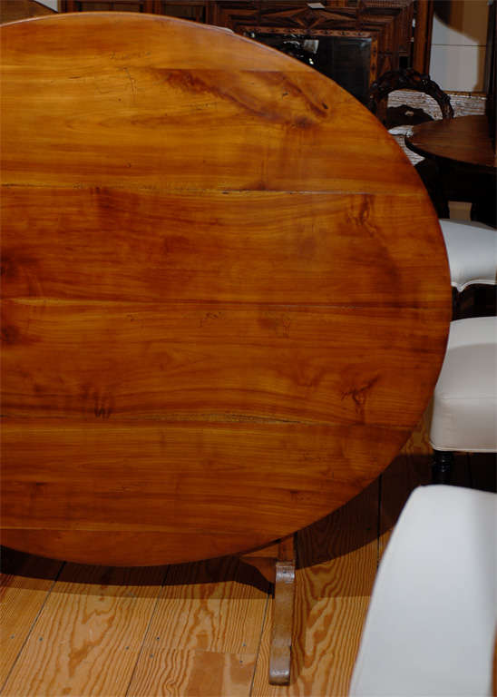 19th Century French Collapsible Oval Wine Tasting Table with Wedge ...