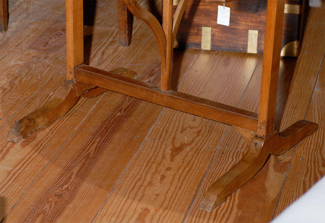 19th Century French Collapsible Oval Wine Tasting Table with Wedge ...
