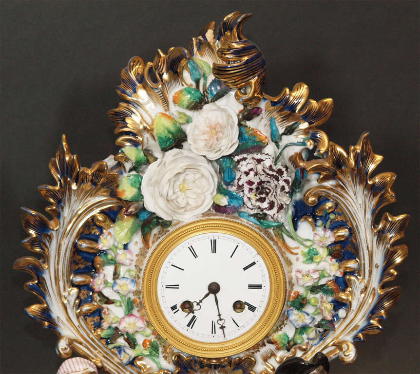 Antique "Old Paris" Porcelain Clock at 1stDibs