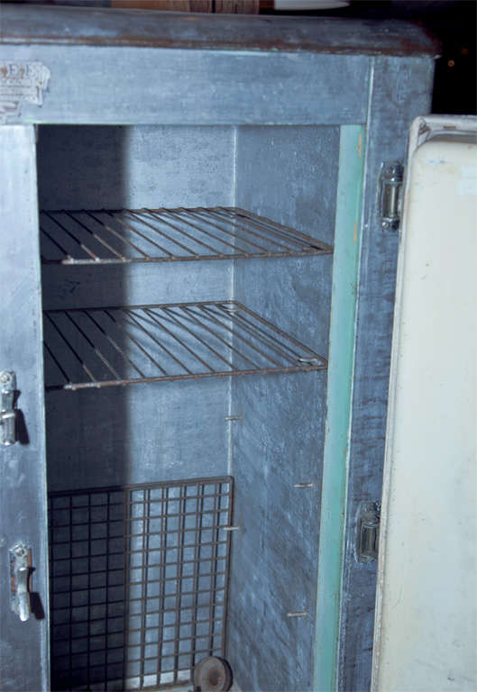 Industrial metal clad ice box, c. 1920-30 at 1stDibs | 1920 ice box ...