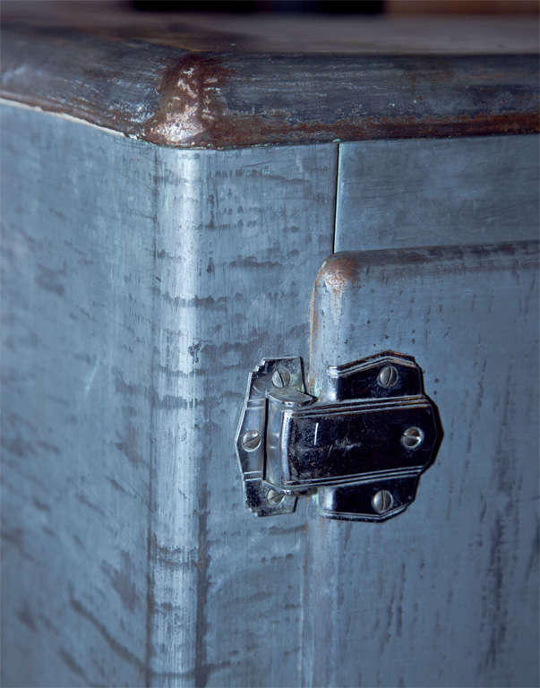 Industrial metal clad ice box, c. 1920-30 at 1stDibs | 1920 ice box ...