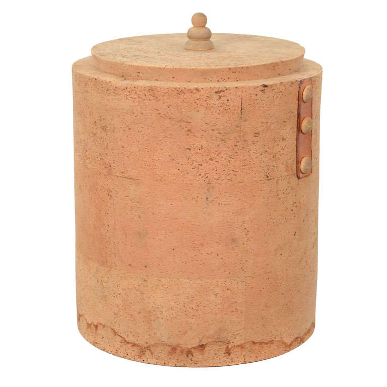 Cork Ice Bucket with Lid at 1stDibs