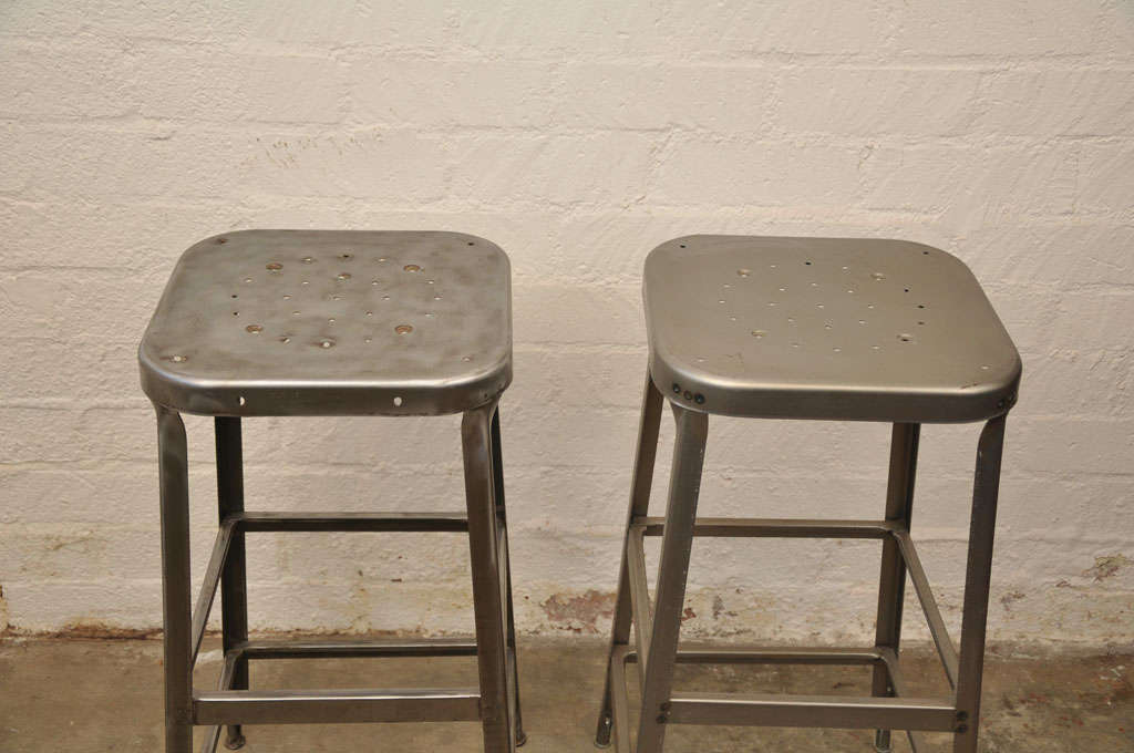 Tall Metal Stool by Lyon of Aurora at 1stDibs