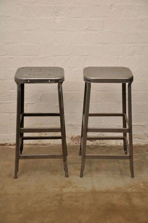 Tall Metal Stool by Lyon of Aurora at 1stDibs