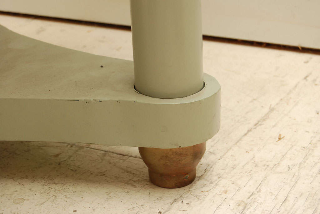 Classical Three Column Painted Metal Table For Sale at 1stDibs