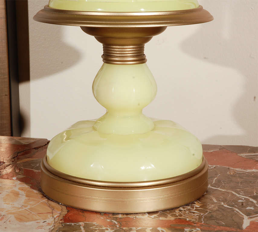 Yellow Opaline Lamp For Sale at 1stDibs | yellow lamp, opaline lamps