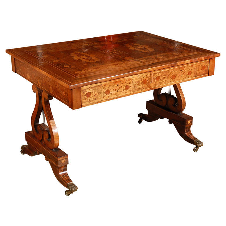 Inlaid, English Table For Sale at 1stDibs