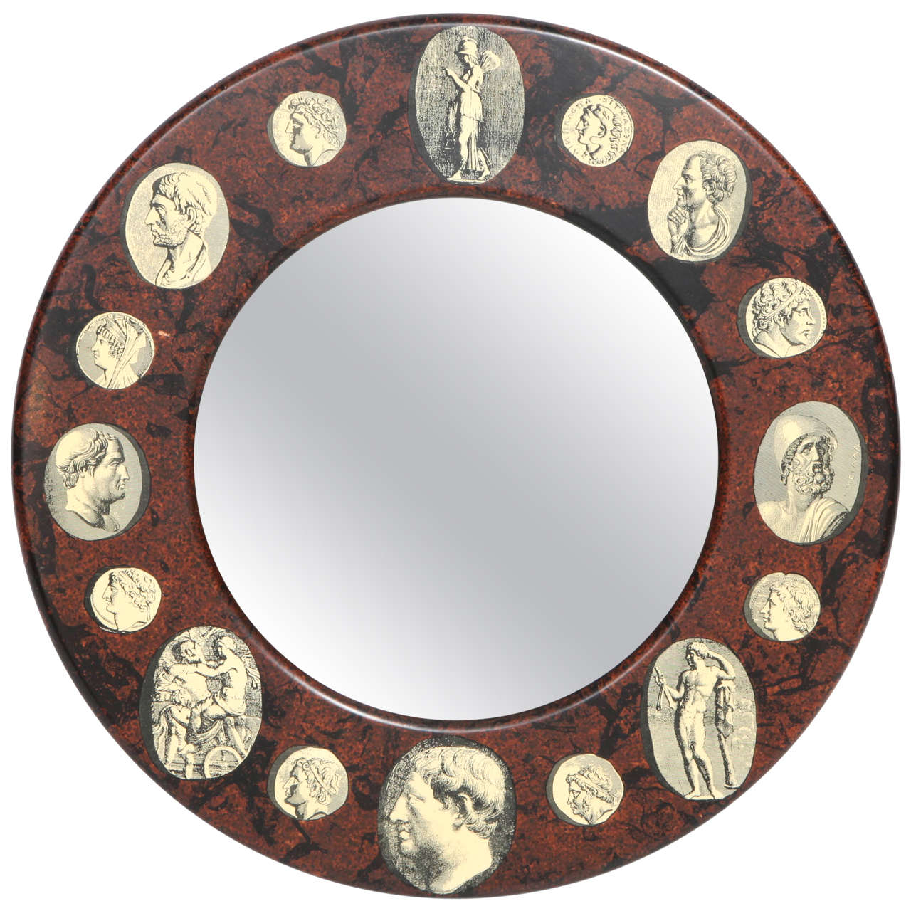 Rare mirror designed by Piero Fornasetti at 1stDibs | fornasetti mirror