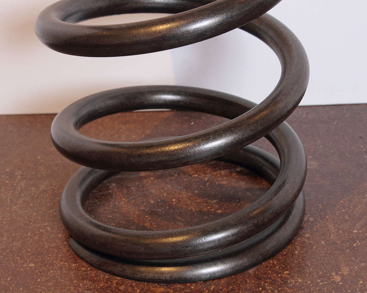 French Industrial Spring Side Table, Circa 1940's at 1stDibs