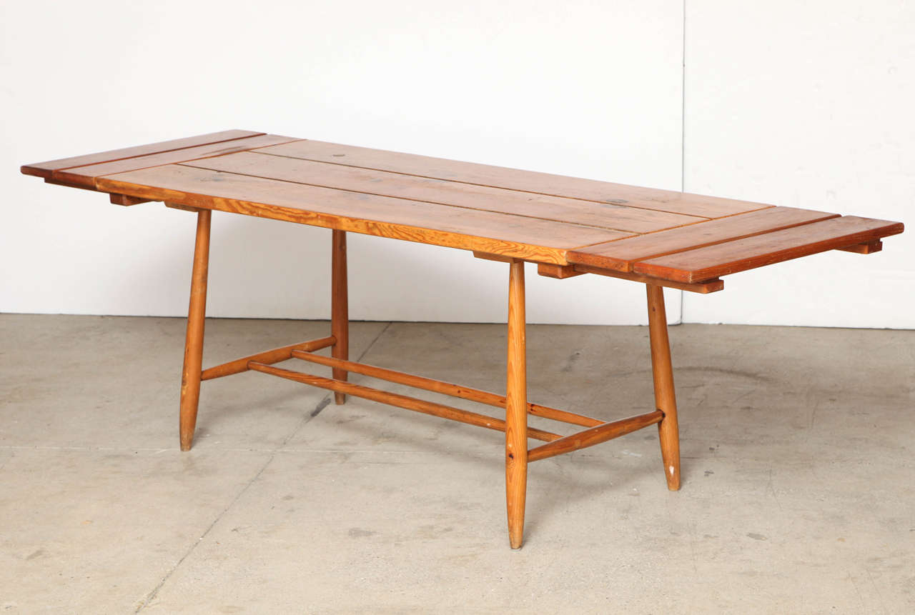 Charlotte Perriand Table and Six Chairs at 1stDibs