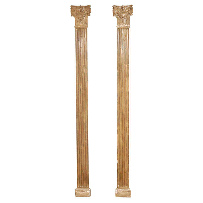 Decorative Pr of Wall Half Columns For Sale at 1stDibs | half columns ...