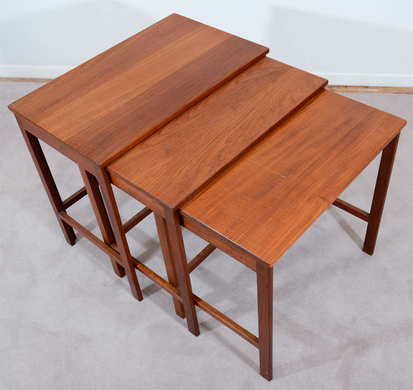 Mid Century Modern Teak Nesting Tables by France and Sons. at 1stDibs ...