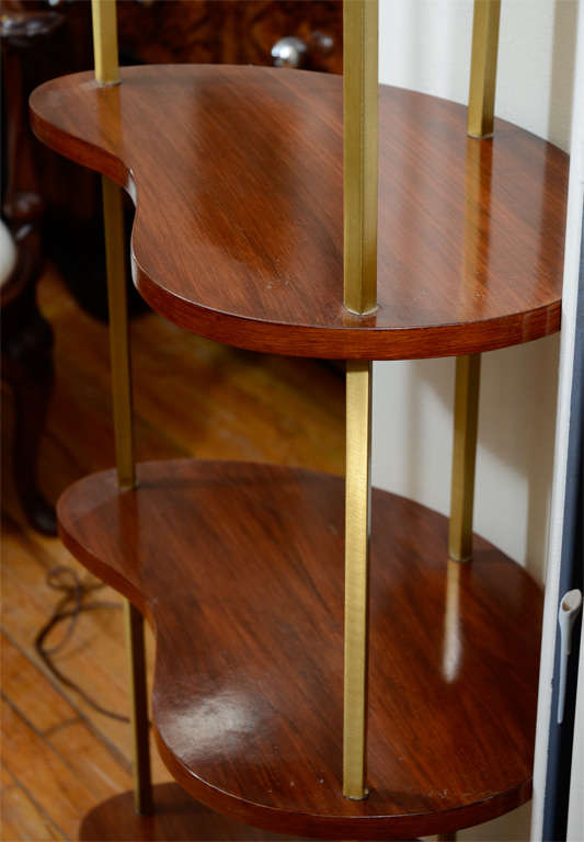 Mid Century Modern Free Standing Tension Pole Shelving Unit at 1stDibs ...