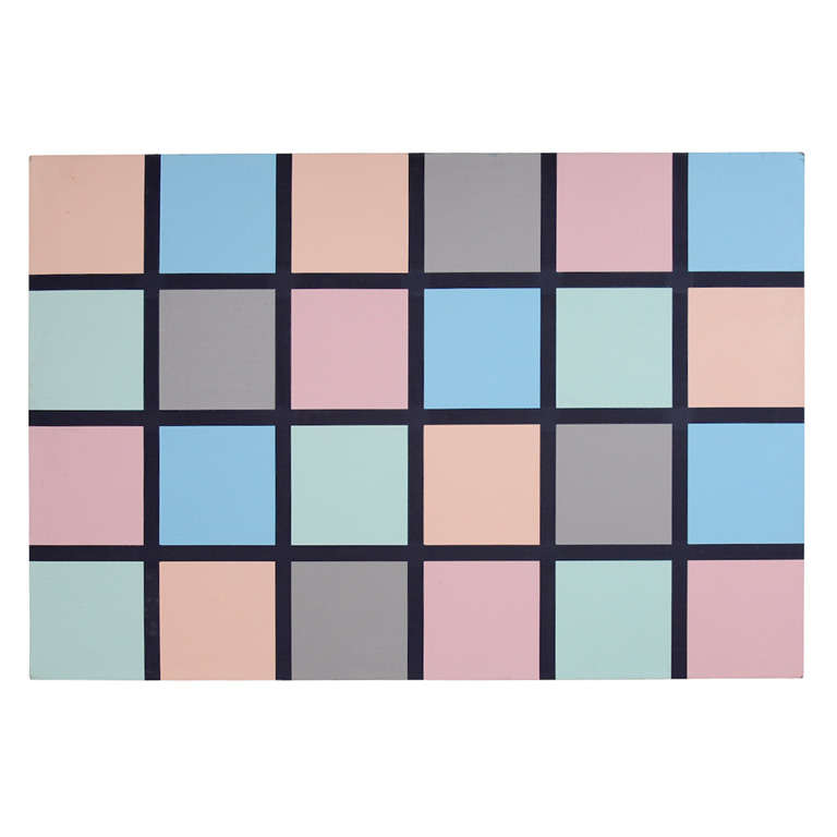 Acrylic on Canvas Tonal Color Block Painting at 1stDibs