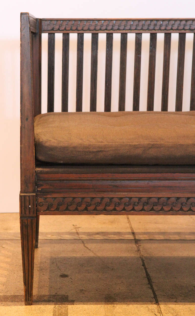 18th Century Swedish Ladder Back Bench at 1stDibs
