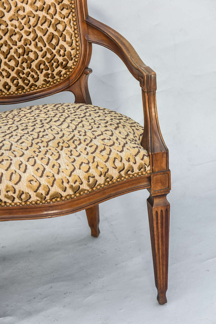 Pair of Italian Walnut Fauteuils, Early 20th Century For Sale at 1stDibs