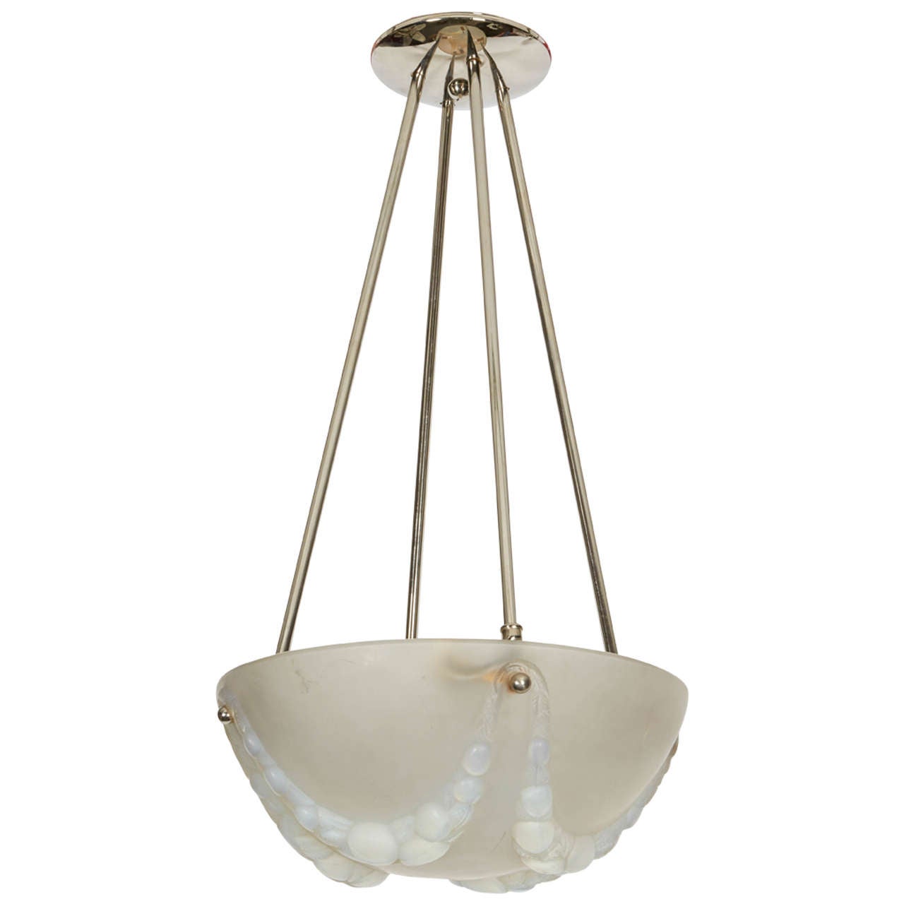 R. Lalique Chandelier "Feuilles De Charmes" For Sale at 1stDibs ...