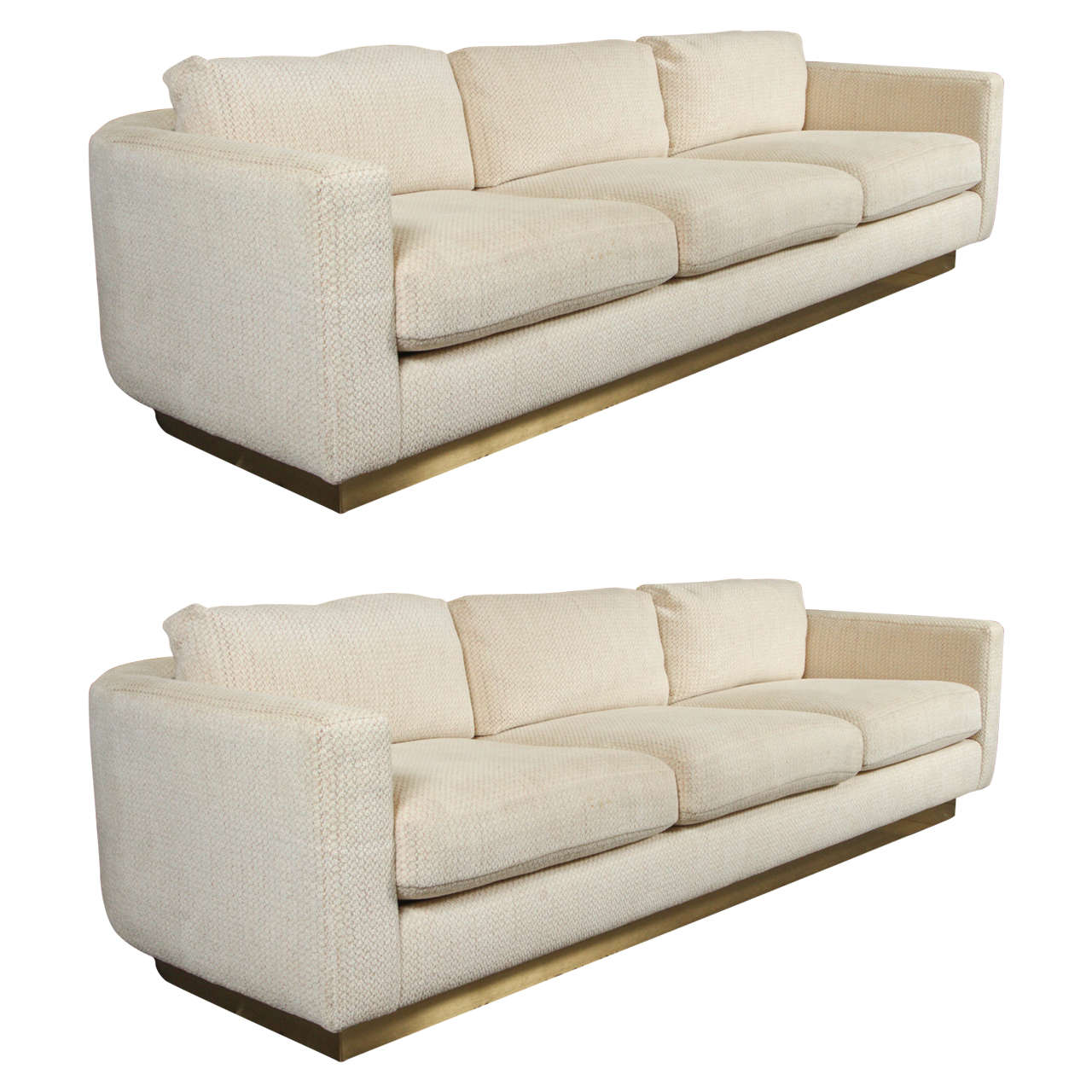 Pair of Sofas Attributed to Milo Baughman at 1stDibs