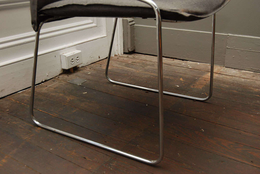 Set of 4 Modern Chrome Chairs For Sale at 1stDibs