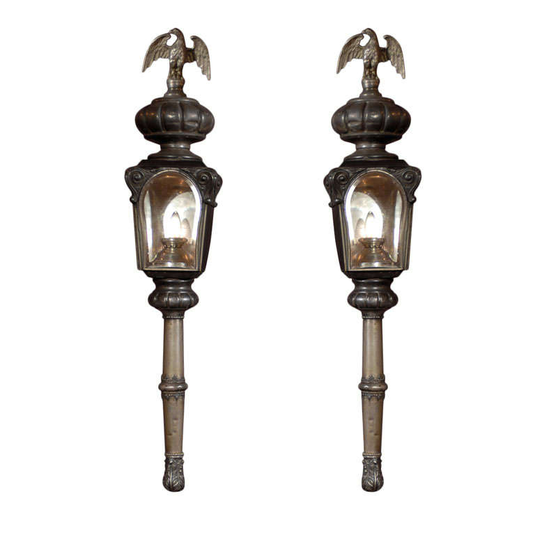 Pair of coach lanterns For Sale at 1stDibs | antique coach lanterns