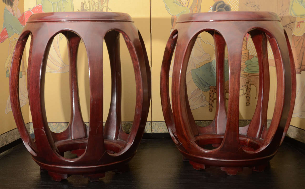 Turn of the Century Qing Dynasty Shanghai Deco Taboret with Inset ...