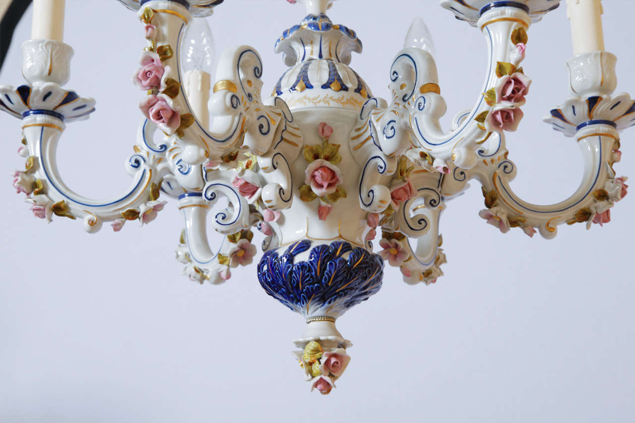 Capo Di Monte Chandelier at 1stDibs | capodimonte chandelier, italian ...