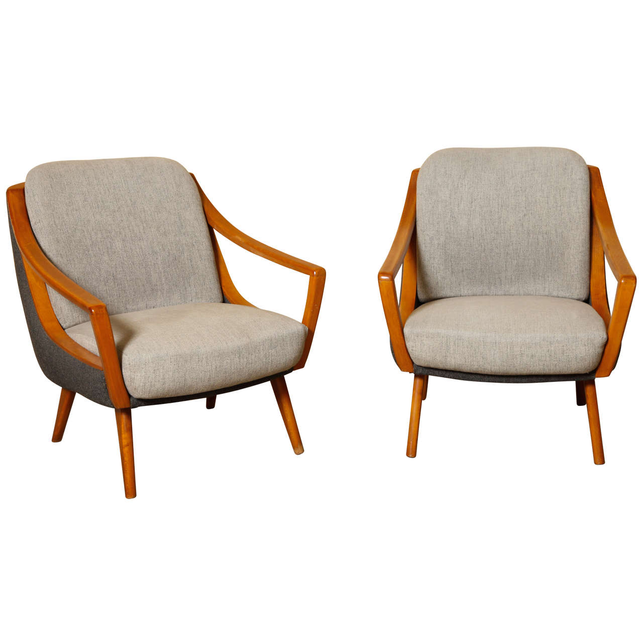 Set of Two Lounge-Easy Chairs Designed by Wilhelm Knoll at 1stDibs ...