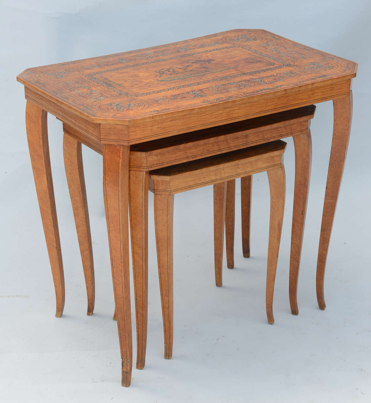 Set of Three Neoclassical Nesting Tables For Sale at 1stDibs