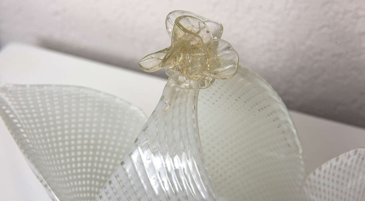 Mid-Century Reticello Murano Art-Glass Basket: Dino Martins For Sale at ...