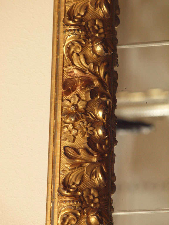 Antique French Gold Leaf Mirror For Sale at 1stDibs