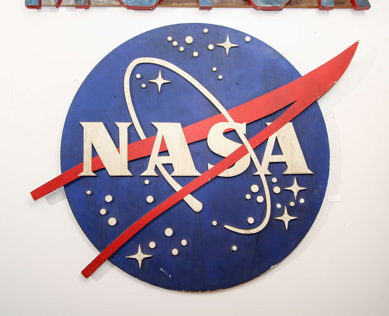 Vintage Handmade NASA Sign For Sale at 1stDibs