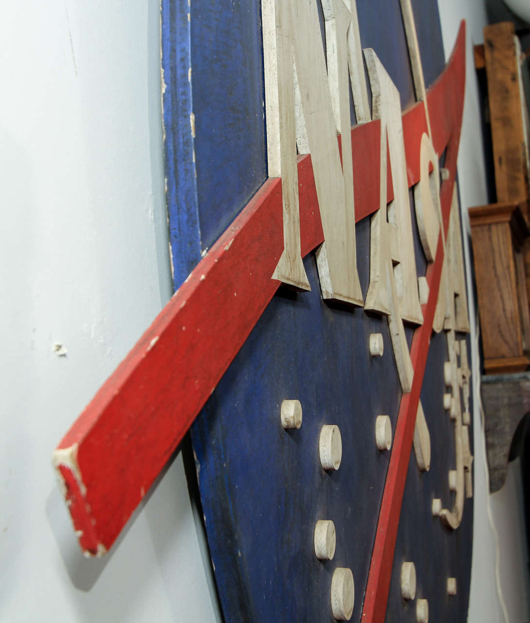Vintage Handmade NASA Sign For Sale at 1stDibs
