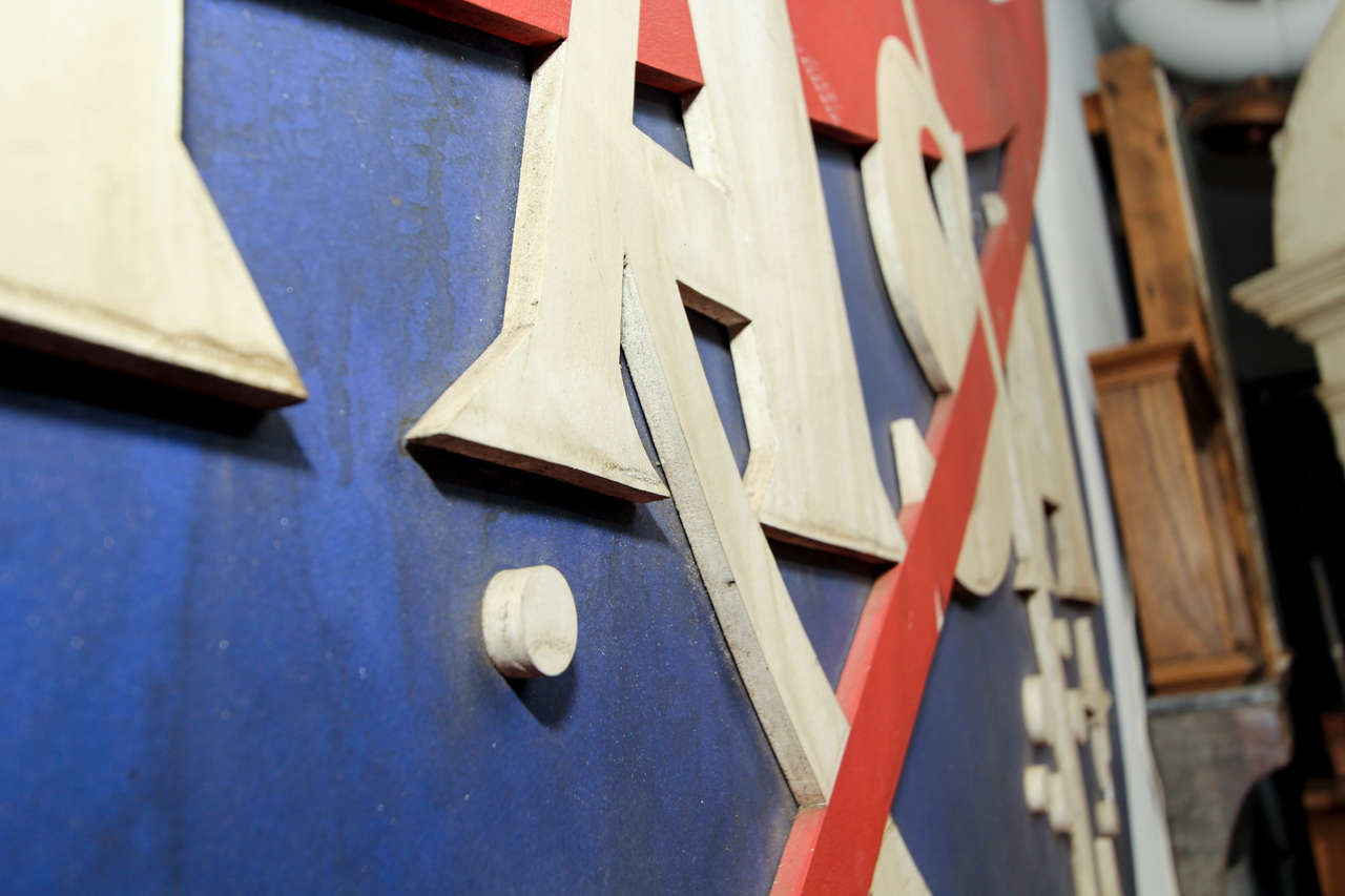 Vintage Handmade NASA Sign For Sale at 1stDibs