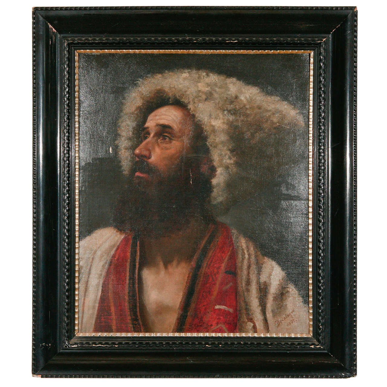 19th Century Oil Painting of Russian Cossack at 1stDibs