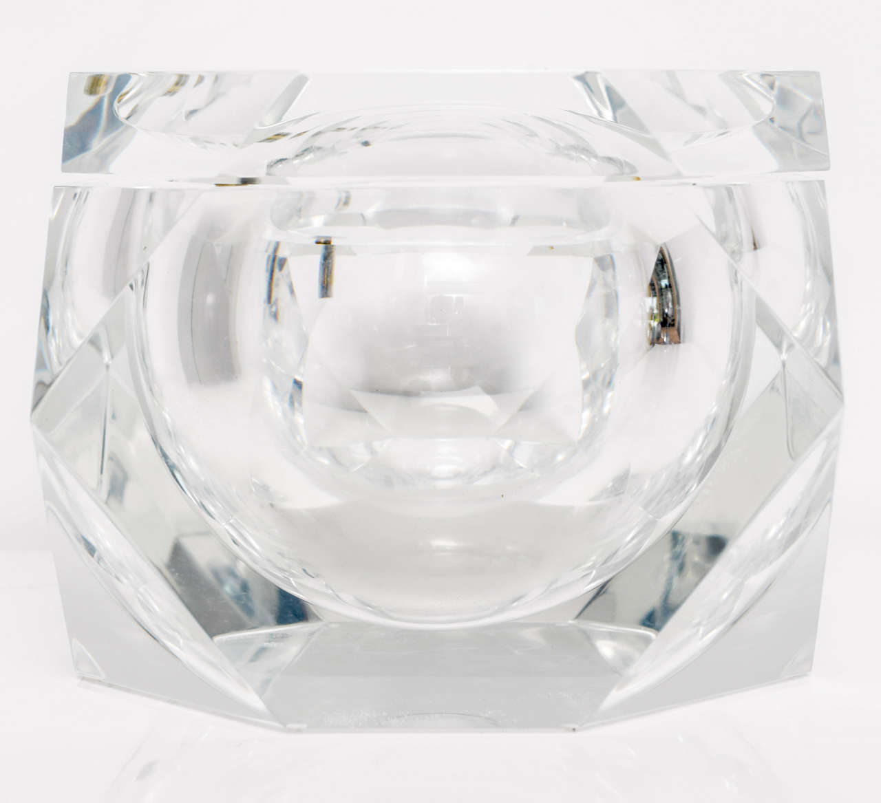 Large Vintage Faceted Lucite Ice Bucket- Box at 1stDibs | vintage ...