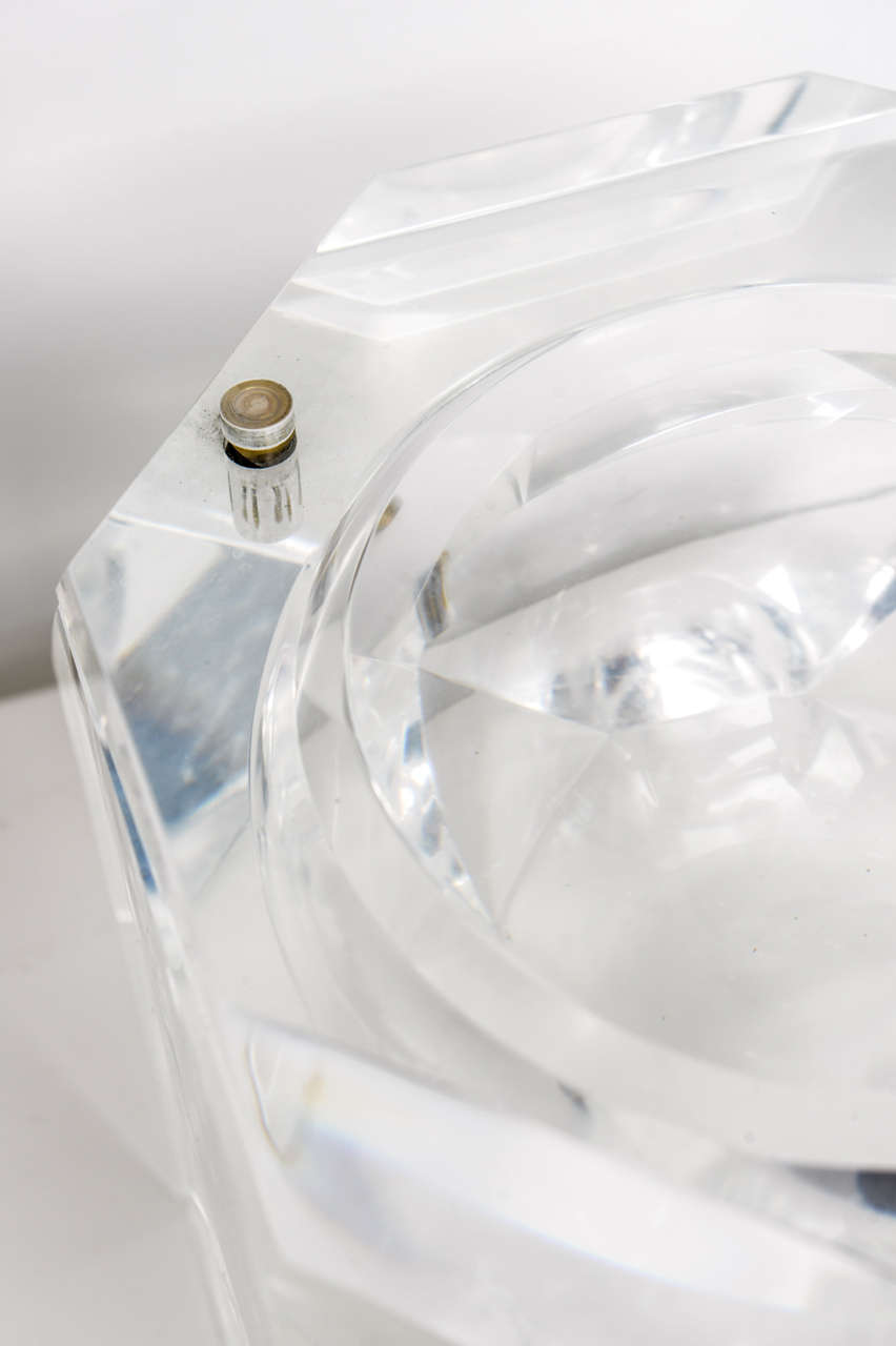 Large Vintage Faceted Lucite Ice Bucket- Box at 1stDibs | vintage ...