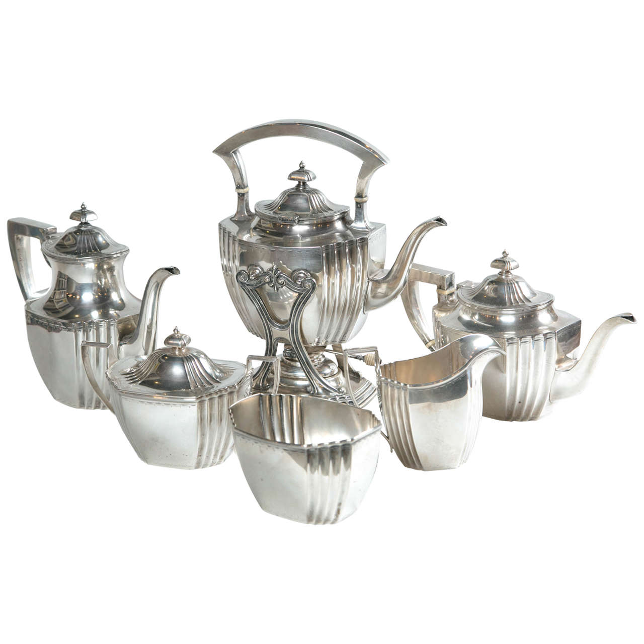 Bvlgari Sterling Silver Water Pitcher and Two Cup Set at 1stDibs ...