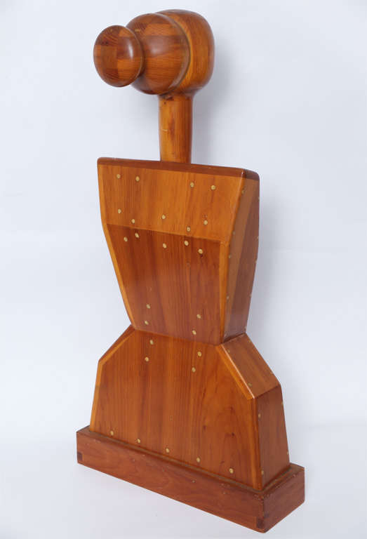 Mike Nevelson Sculpture abstract female torso wood 1961 For Sale at 1stDibs