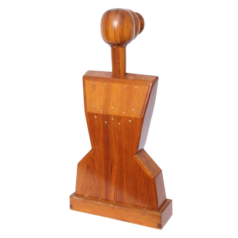 Mike Nevelson Sculpture abstract female torso wood 1961 For Sale at 1stDibs