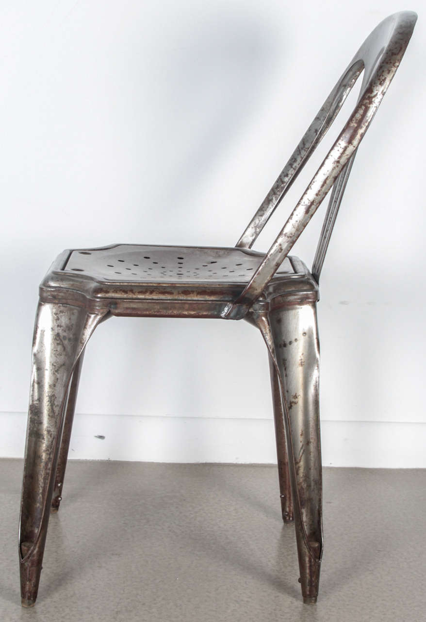 Set of Four Metal Stacking Chairs by Tolix For Sale at 1stDibs | tolix ...