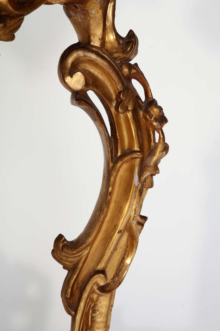 Fine Pair of Roman Mid-18th Century Giltwood Rococo Consoles at 1stDibs
