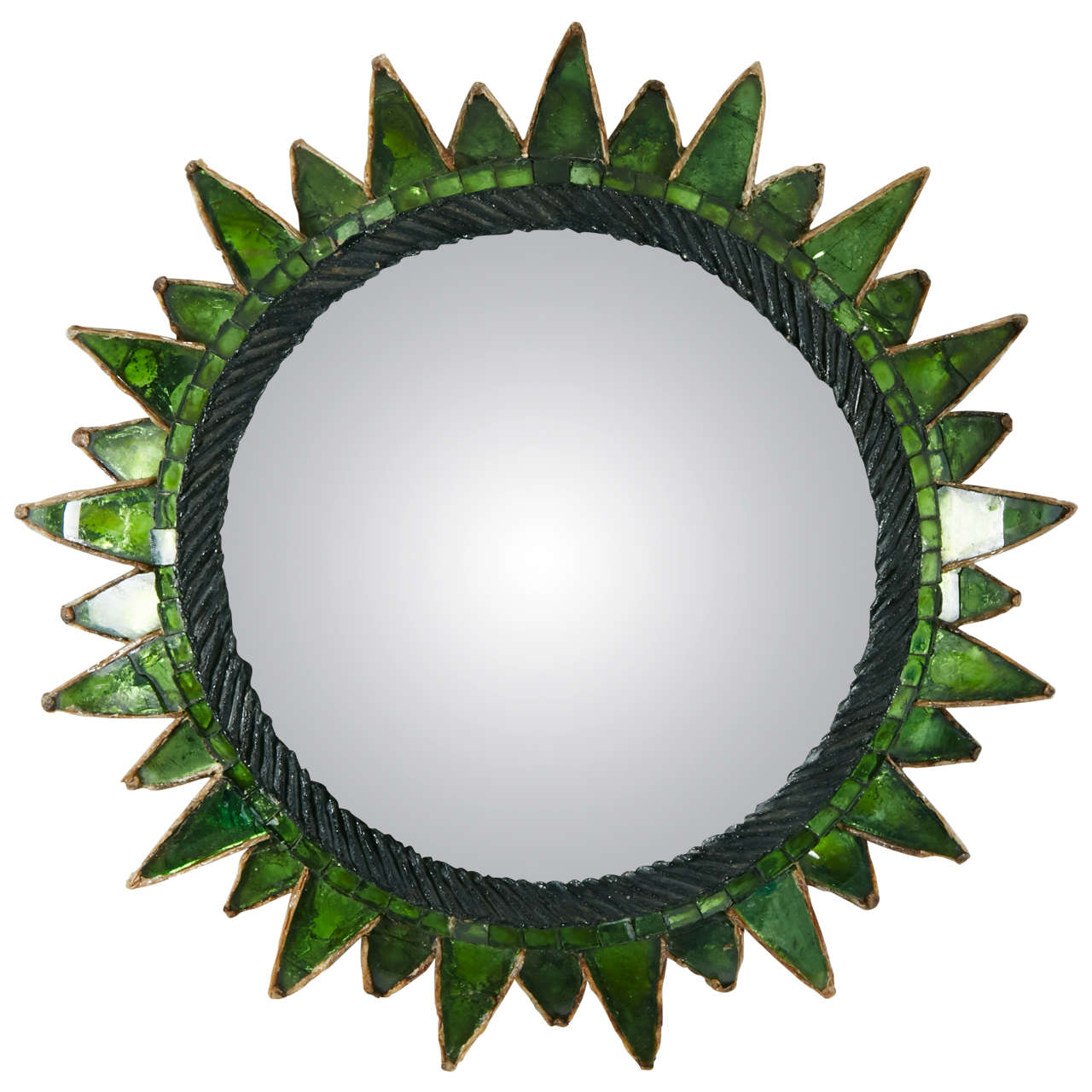 Line Vautrin, Sun Mirror in Green (Soleil à pointes, Vert) at 1stDibs