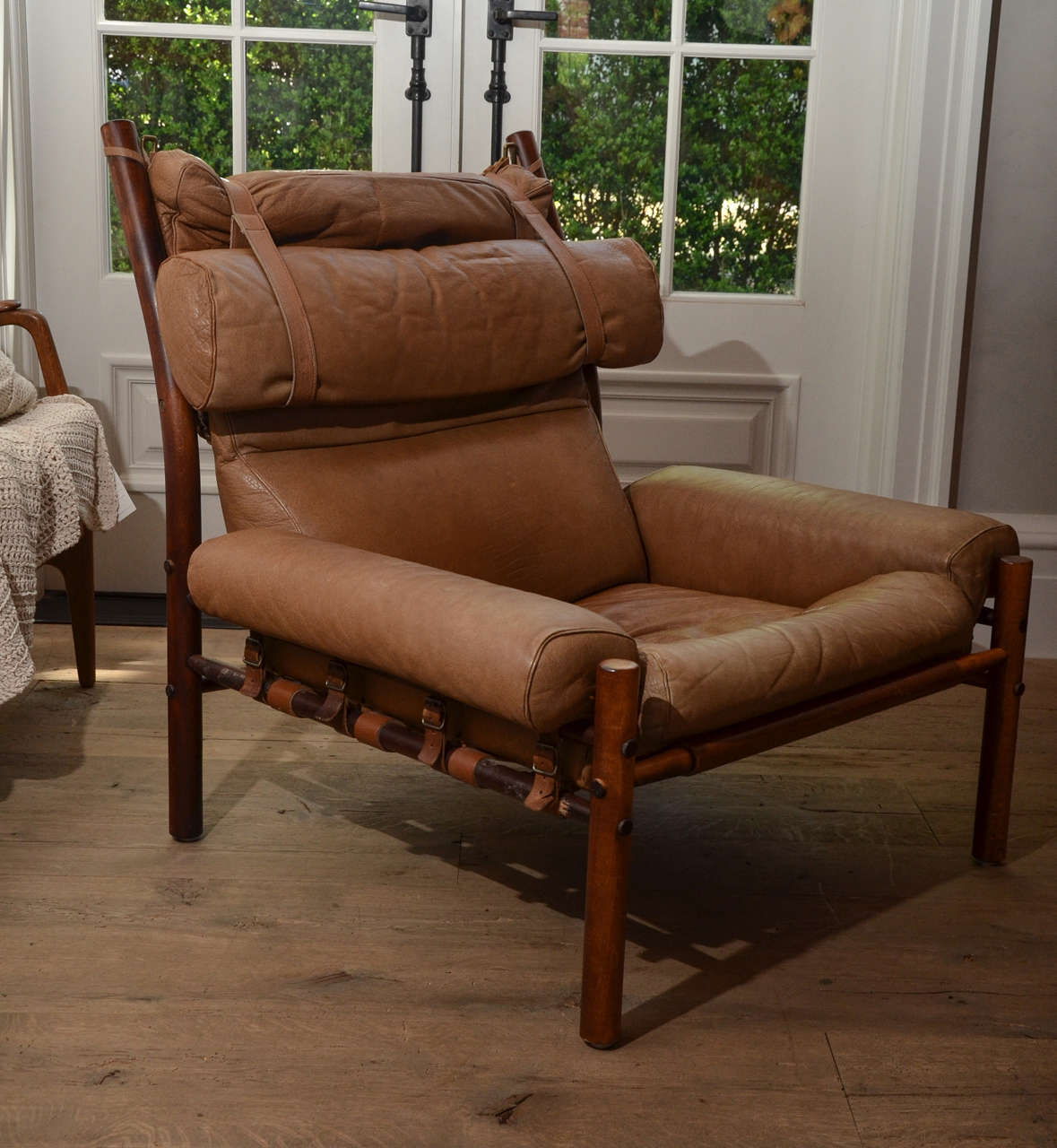 Pair of Midcentury Arne Norell "Inca" Chairs in Original Leather at ...