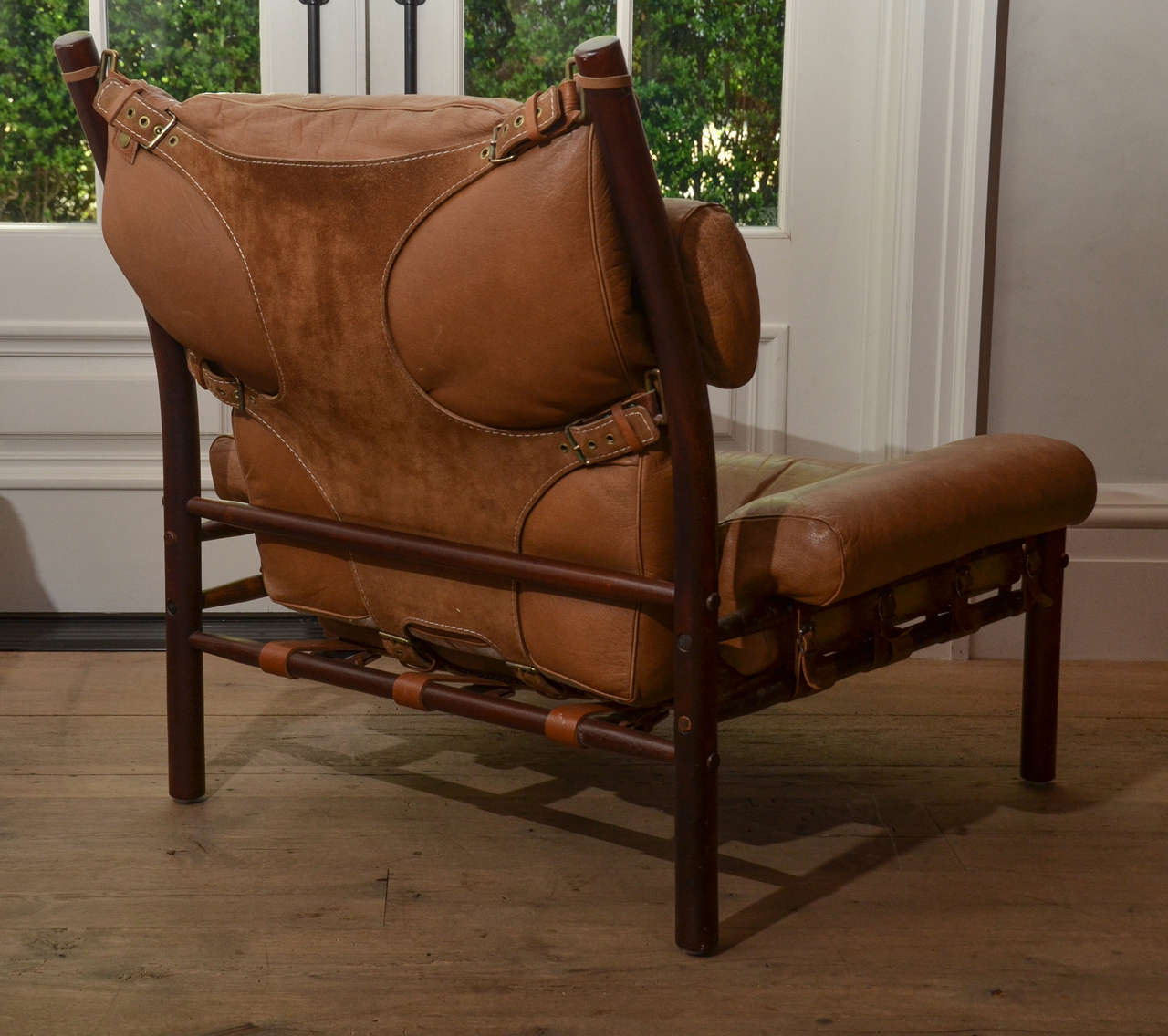 Pair of Midcentury Arne Norell "Inca" Chairs in Original Leather at ...