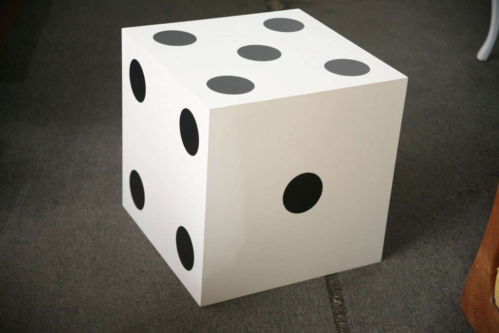 Large Lucky Dice Side Table at 1stDibs