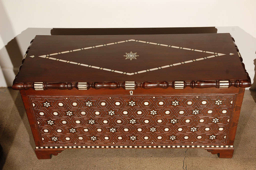 Syrian Wedding Inlaid Chest at 1stDibs